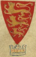 Heraldry from the 1250-1259 Historia Anglorum by Matthew Paris