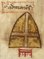 Heraldry from the 1250-1259 Historia Anglorum by Matthew Paris