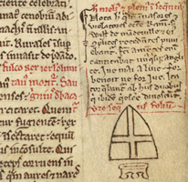 Heraldry from the 1250-1259 Historia Anglorum by Matthew Paris