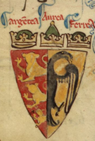 Heraldry from the 1250-1259 Historia Anglorum by Matthew Paris