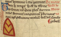 Heraldry from the 1250-1259 Historia Anglorum by Matthew Paris
