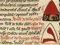 Heraldry from the 1250-1259 Historia Anglorum by Matthew Paris