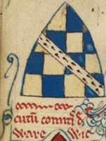 Heraldry from the 1250-1259 Historia Anglorum by Matthew Paris