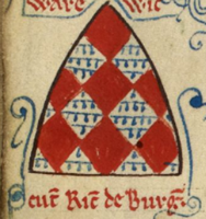 Heraldry from the 1250-1259 Historia Anglorum by Matthew Paris